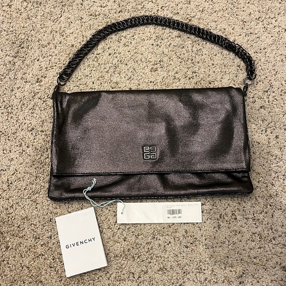 Givenchy | Bags | Givenchy Clutch With Metal Strap | Poshmark